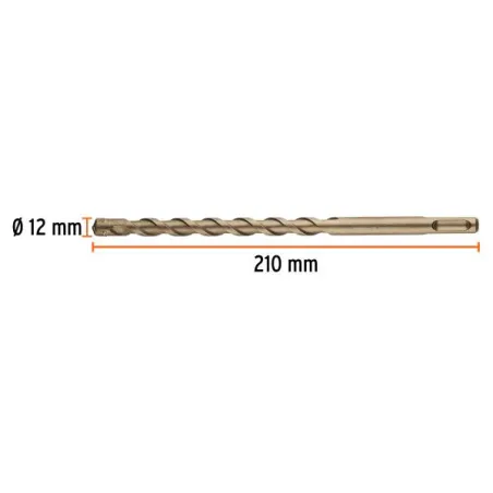 Brocas SDS Plus 12mm x210mm Concreto Truper 101189