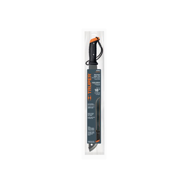 Machetes 18" UsoLigero Doble Filo ConfortGrip, Sierra y Machete Truper ...